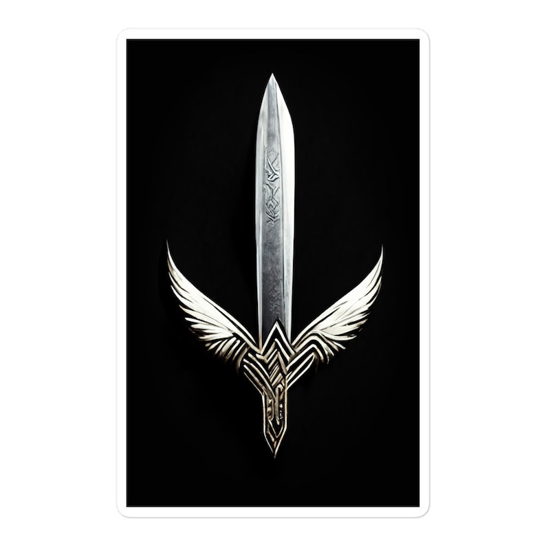Valkyrie Sword Vinyl Sticker Medieval Sword Cosplay LARP Sticker Nesta ...