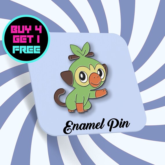 Grookey Monkey Custom Enamel Pin Monster Squirrel Enamel Pins - Etsy