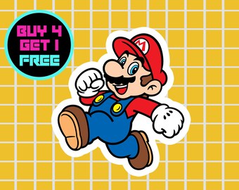 Super Mario Vinyl Stickers - Etsy