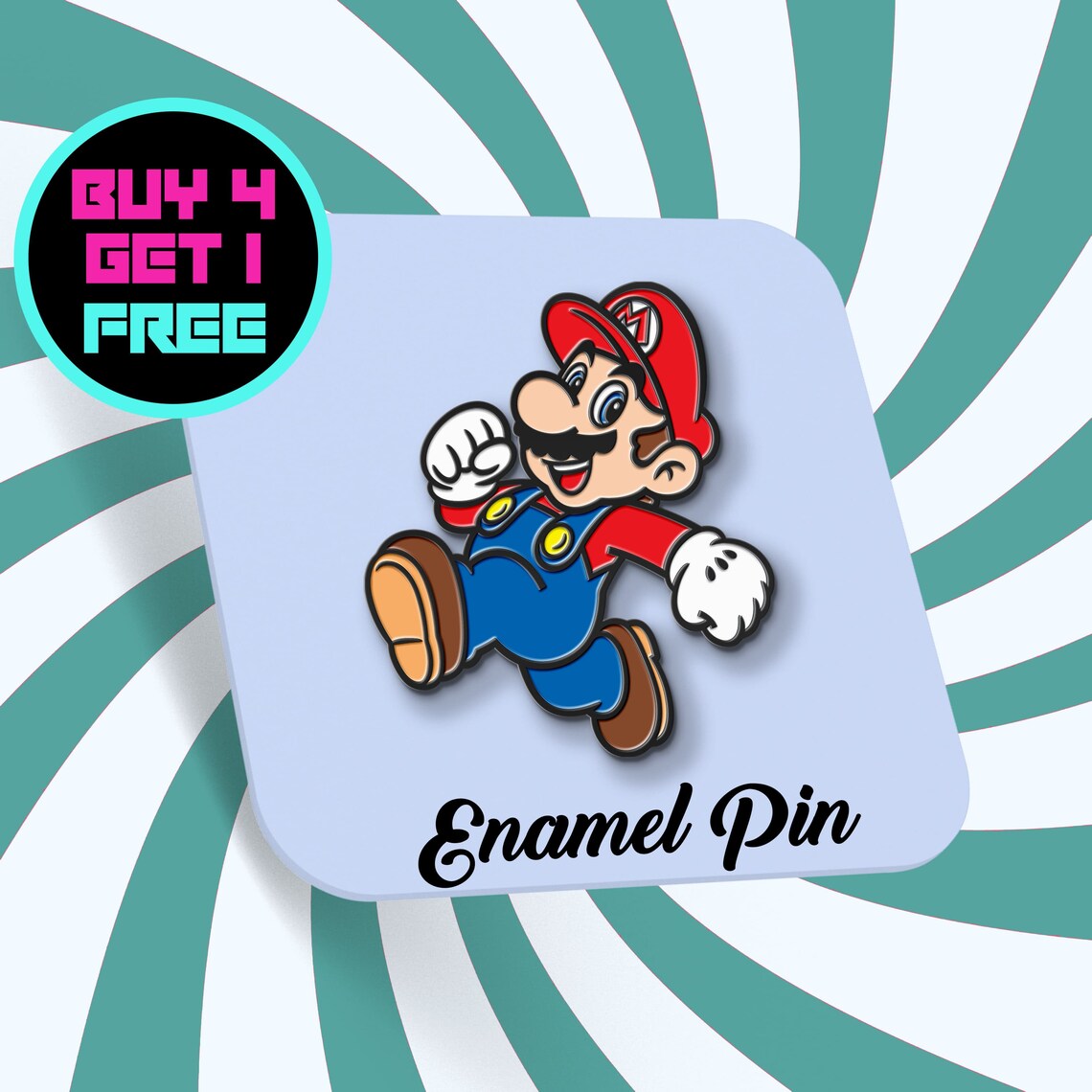 Funny Mario Enamel Pin Super Mario Cool Enamel Pins Anime Pin Etsy