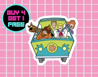 Mystery Machine Van Sticker Cartoon Anime Stickers Laptop - Etsy