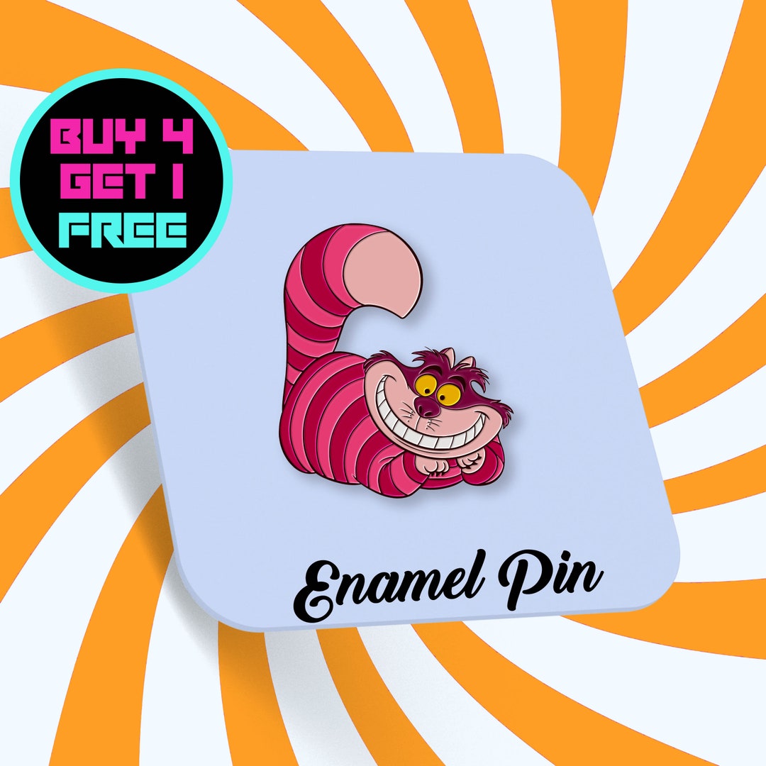 Funny Cheshire Cat Enamel Pin Alice in Wonderland Cat Enamel Pins Anime ...