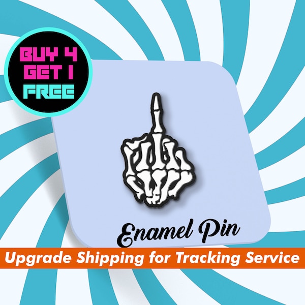 Middle Finger Pin Skeleton - Etsy