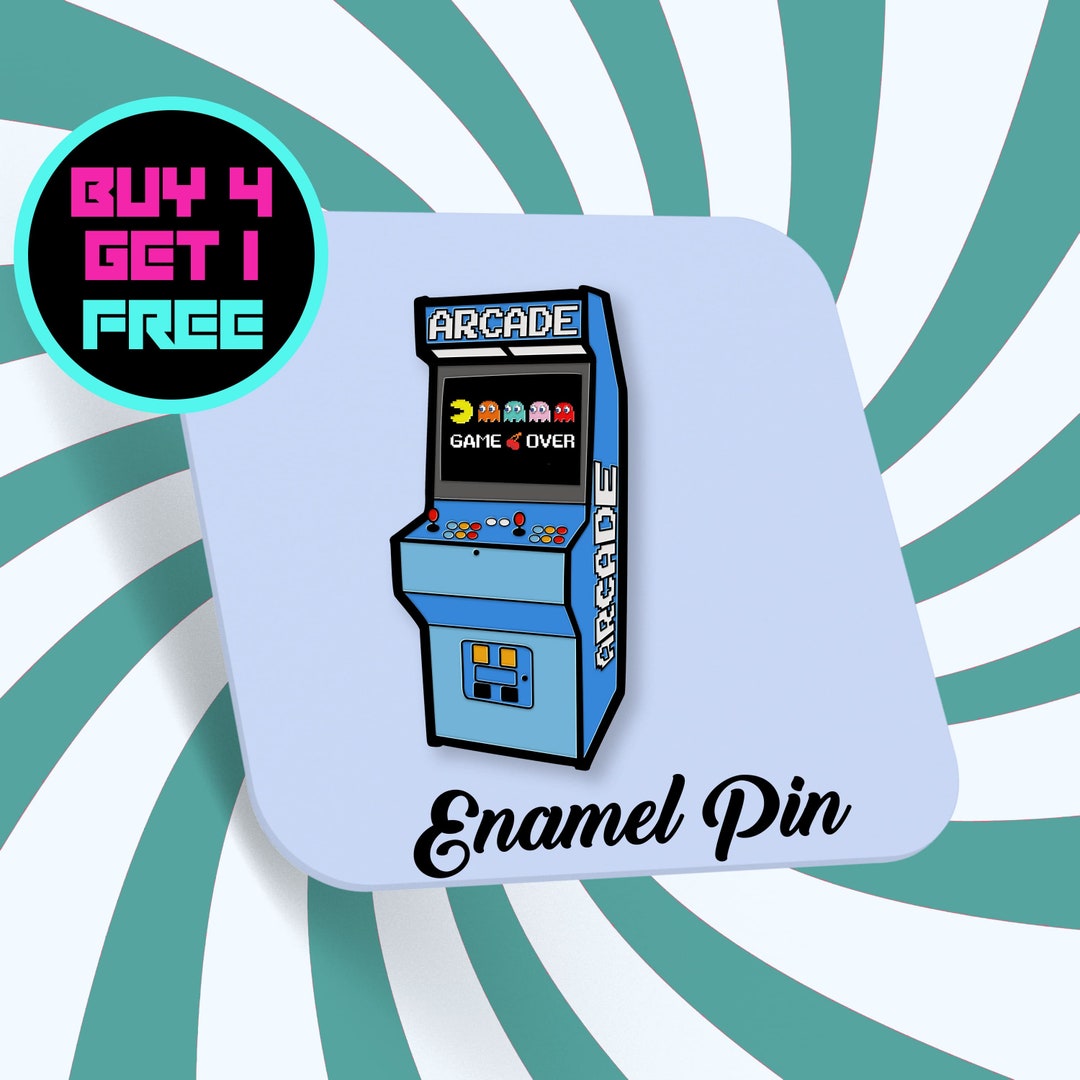 Game Over Arcade Enamel Pin Retro Video Game Enamel Pins Cute - Etsy