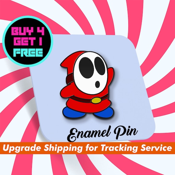 Shy Guy Cool Enamel Pin Super Mario Ghost Enamel Pins Anime - Etsy