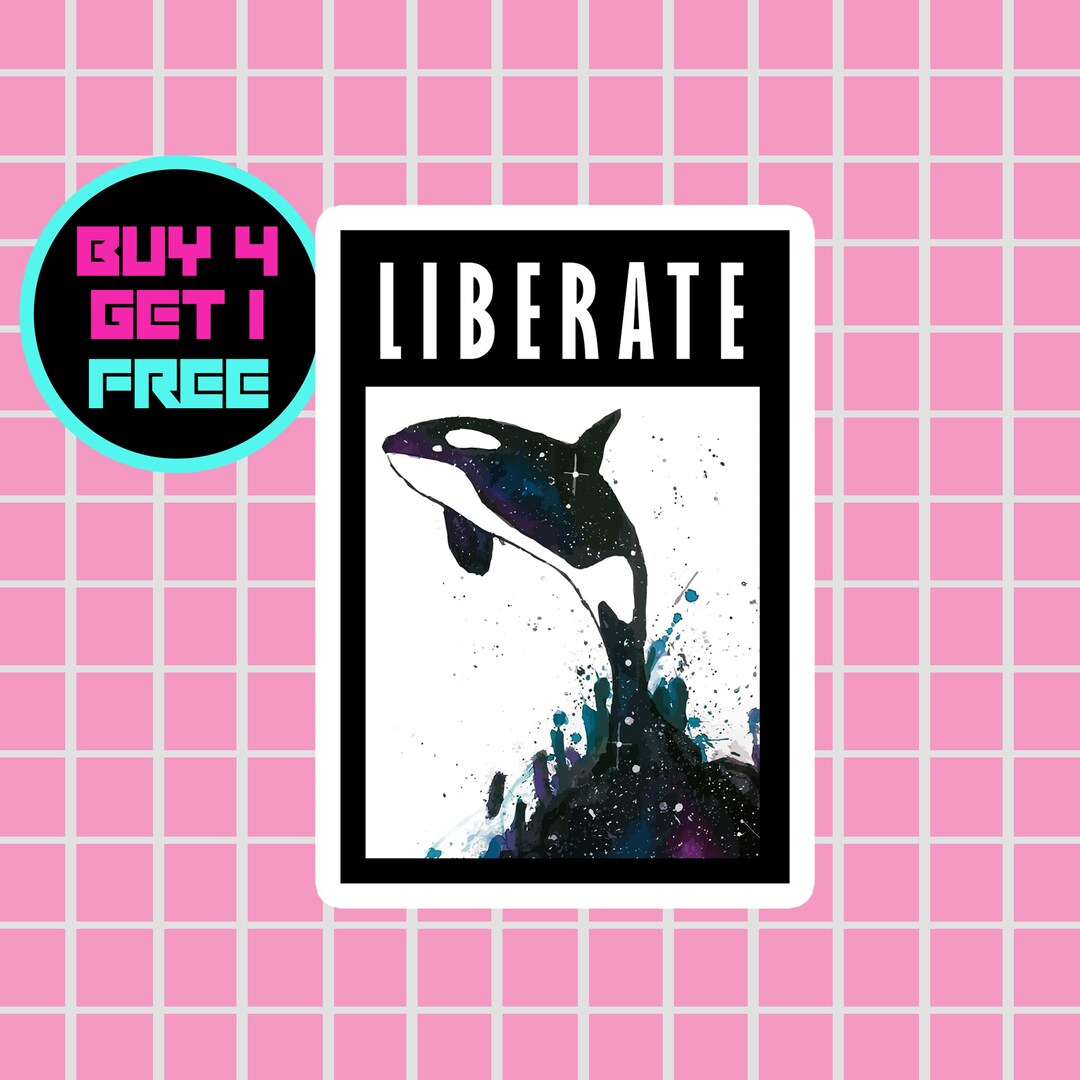 Funny Liberate Sticker Orca Sayings Stickers Laptop Stickers Aesthetic ...