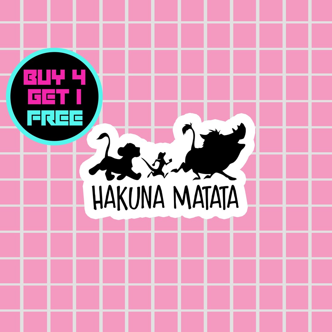 Funny Hakuna Matata Sticker Kawaii Sayings Stickers Laptop Stickers ...