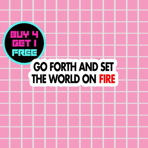 Paper & Party Supplies Bumper Stickers Motivational Go Forth Sticker ...