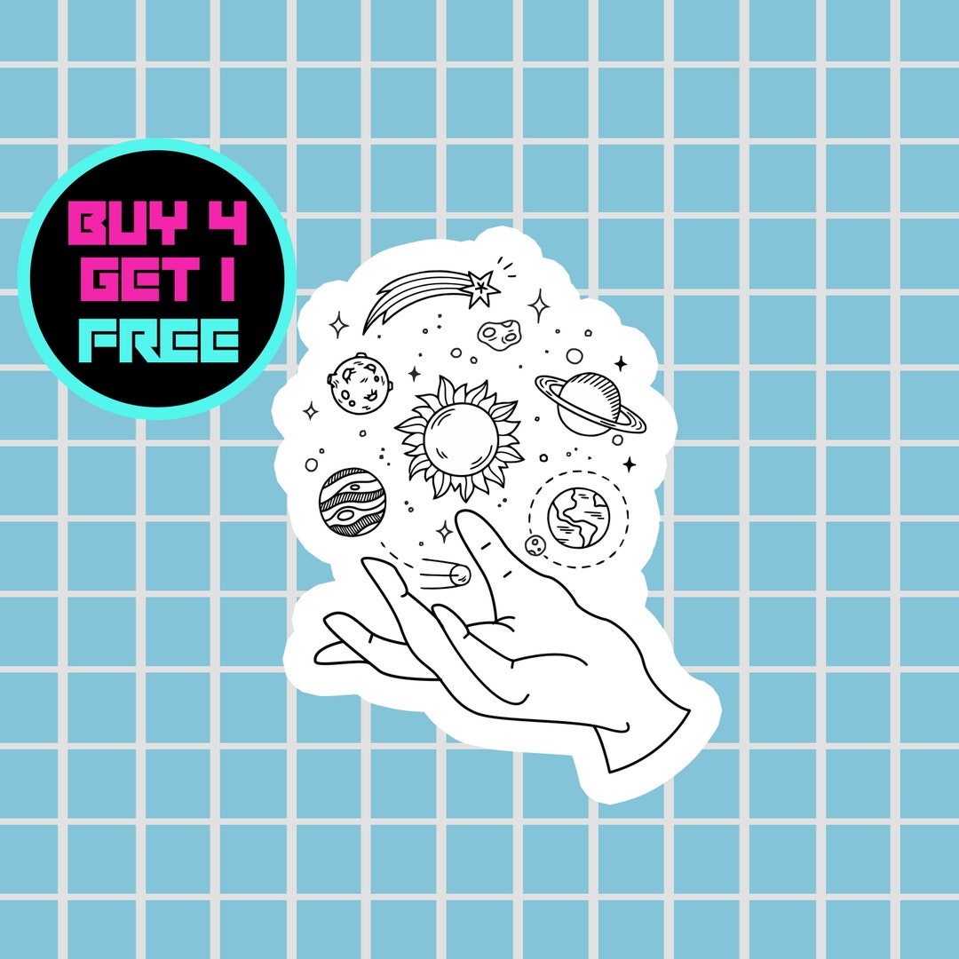 Galaxy Planets Sticker Nasa Space Stickers Laptop Stickers - Etsy