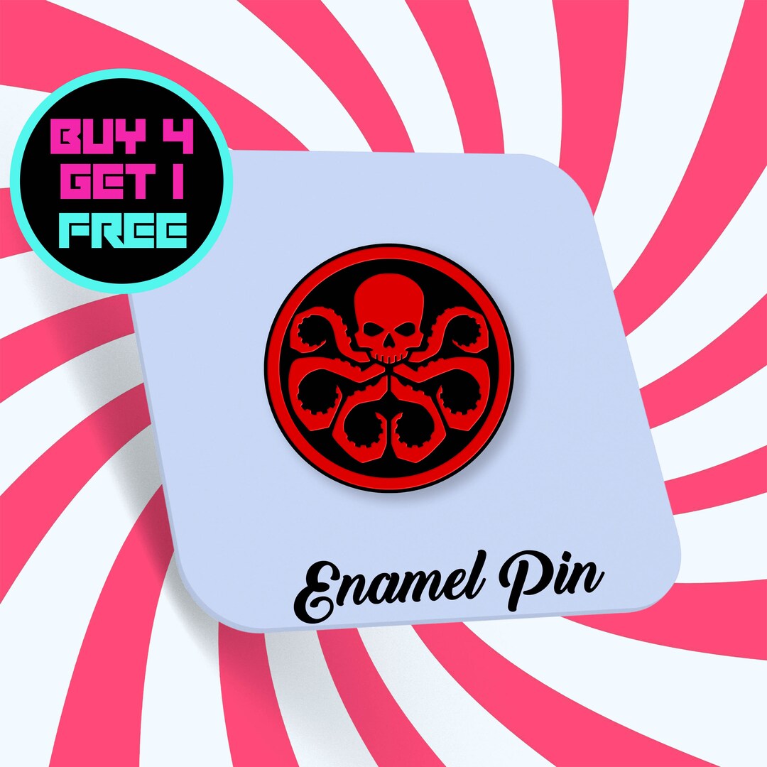 Hydra Octopus Enamel Pin Snake Skull Enamel Pins Cute Pin - Etsy