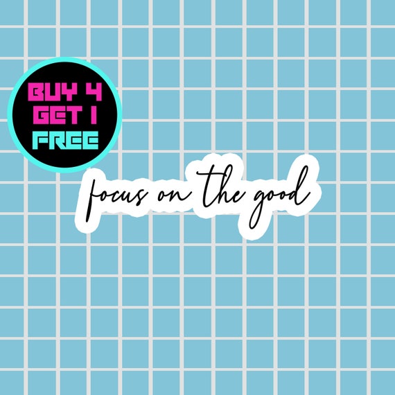 Good Vibes Sticker Focus On The Good Sticker Be Happy Sticker Laptop ...