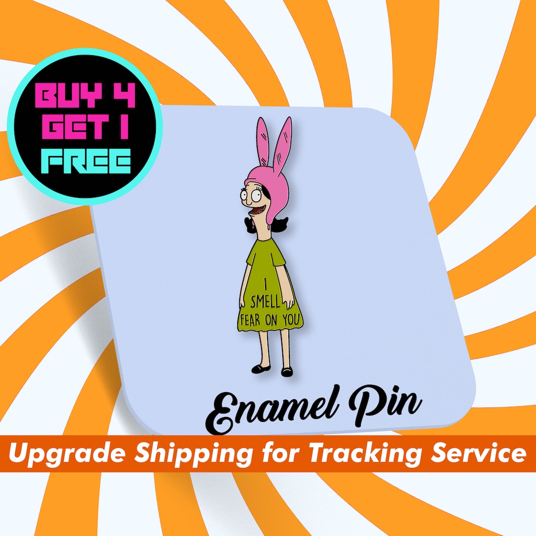 Louise Belcher Fear Enamel Pin Bob's Burgers Cool Enamel Pins Funny Pin ...