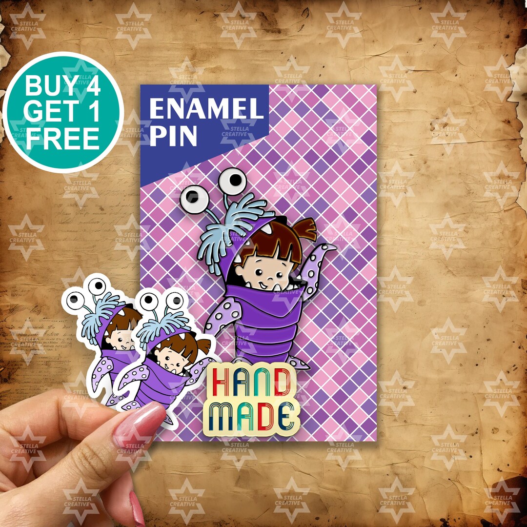 Boo Baby Enamel Pin Monster Cartoon Enamel Pins Cute Pin Button Pins ...