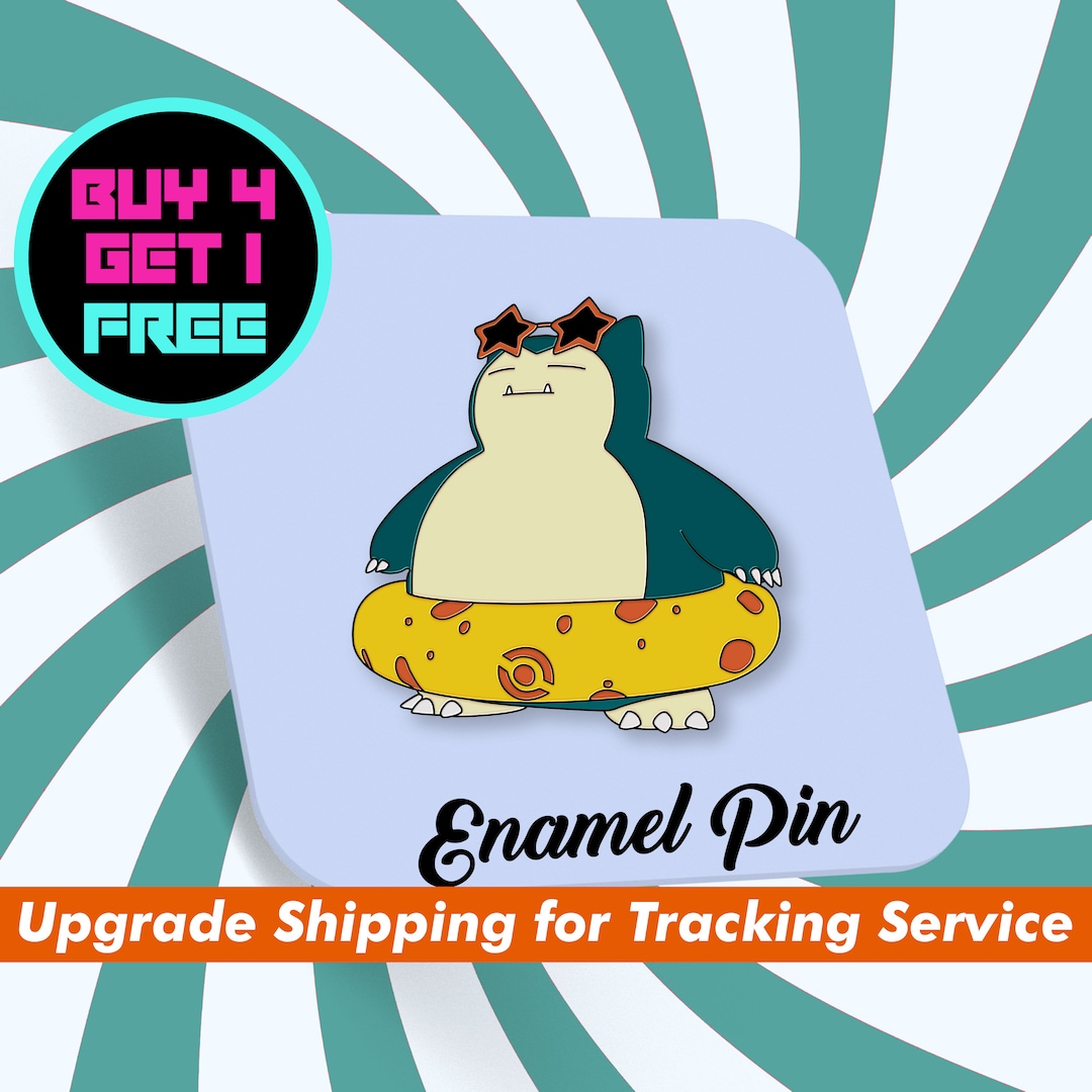 Snorlax Hawaii Custom Enamel Pin Bear Cartoon Enamel Pins Cute Pin ...