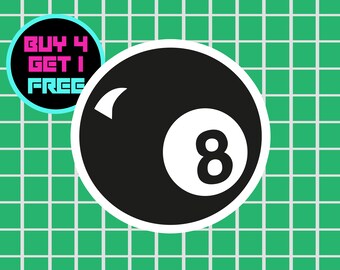 8 Ball Billiards Pool Sticker Decal - Etsy Australia