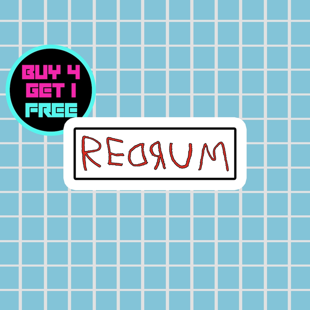 Funny Redrum Sticker Creepy Horror Stickers Laptop Stickers Aesthetic ...