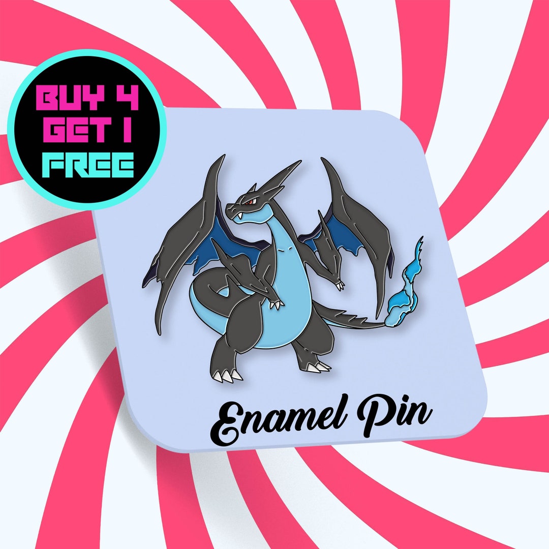 Mega Charizard Cool Custom Enamel Pin Monster Dragon Enamel Pins Cute Pin Bag Pins Aesthetic ...