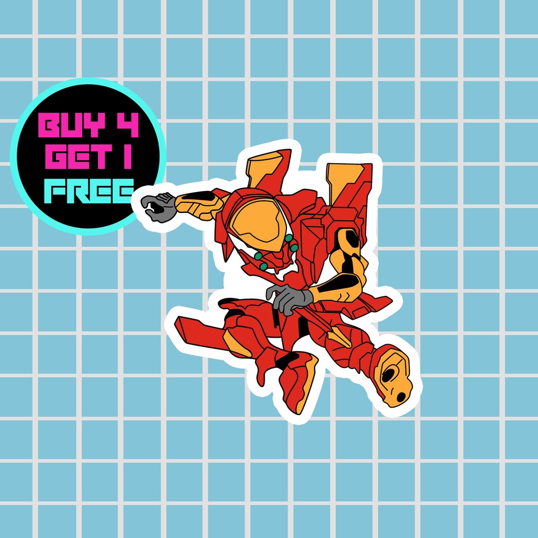 Evangelion Superhero Sticker Mecha Anime Stickers Laptop Stickers ...