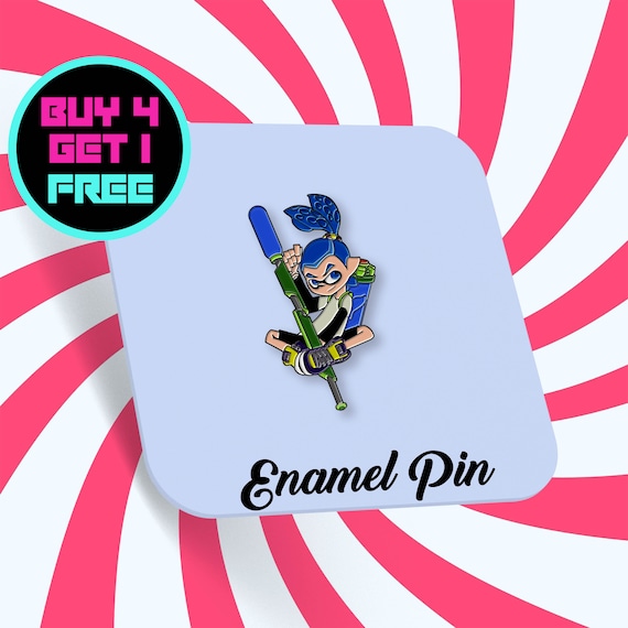 Splatoon Superhero Enamel Pin Cool Retro Gaming Enamel Pins - Etsy ...