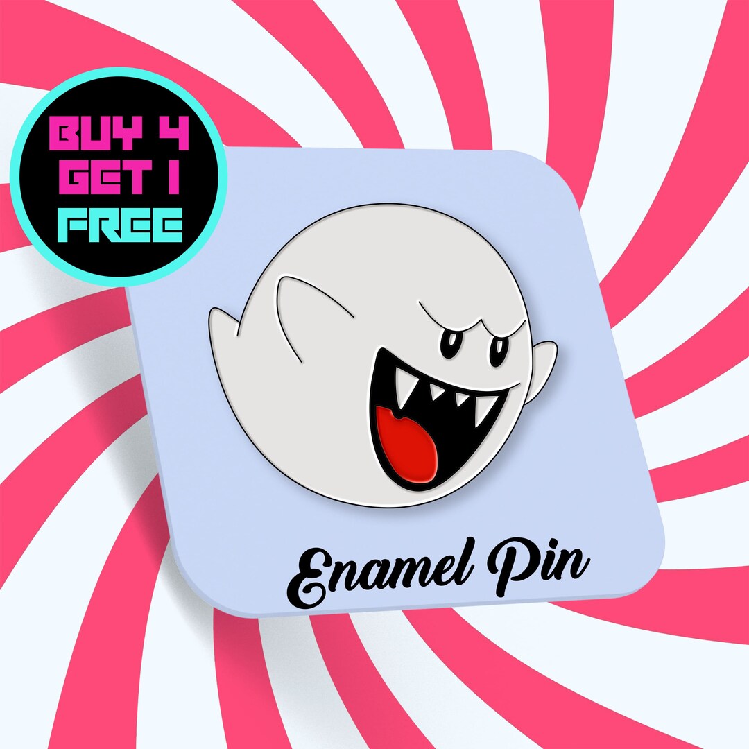 Ghost Boo Enamel Pin Super Mario Anime Enamel Pins Funny Pin Jacket ...