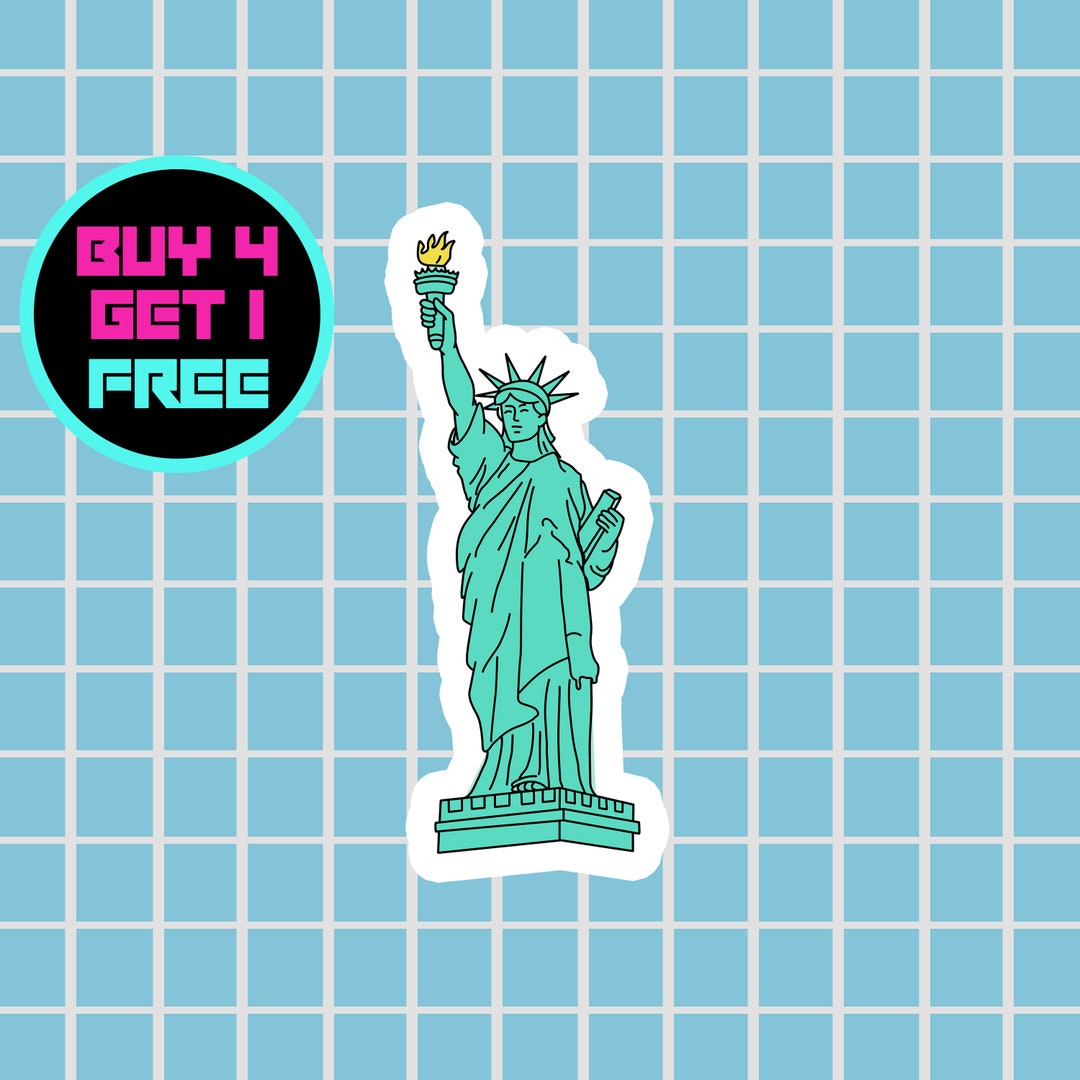 Funny Statue of Liberty Sticker New York Travel Stickers Laptop ...