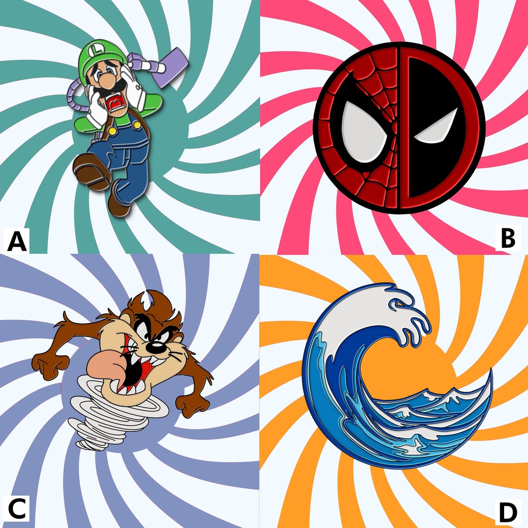 Haunted Mansion Luigi Enamel Pin Deadpool Logo Enamel Pins - Etsy