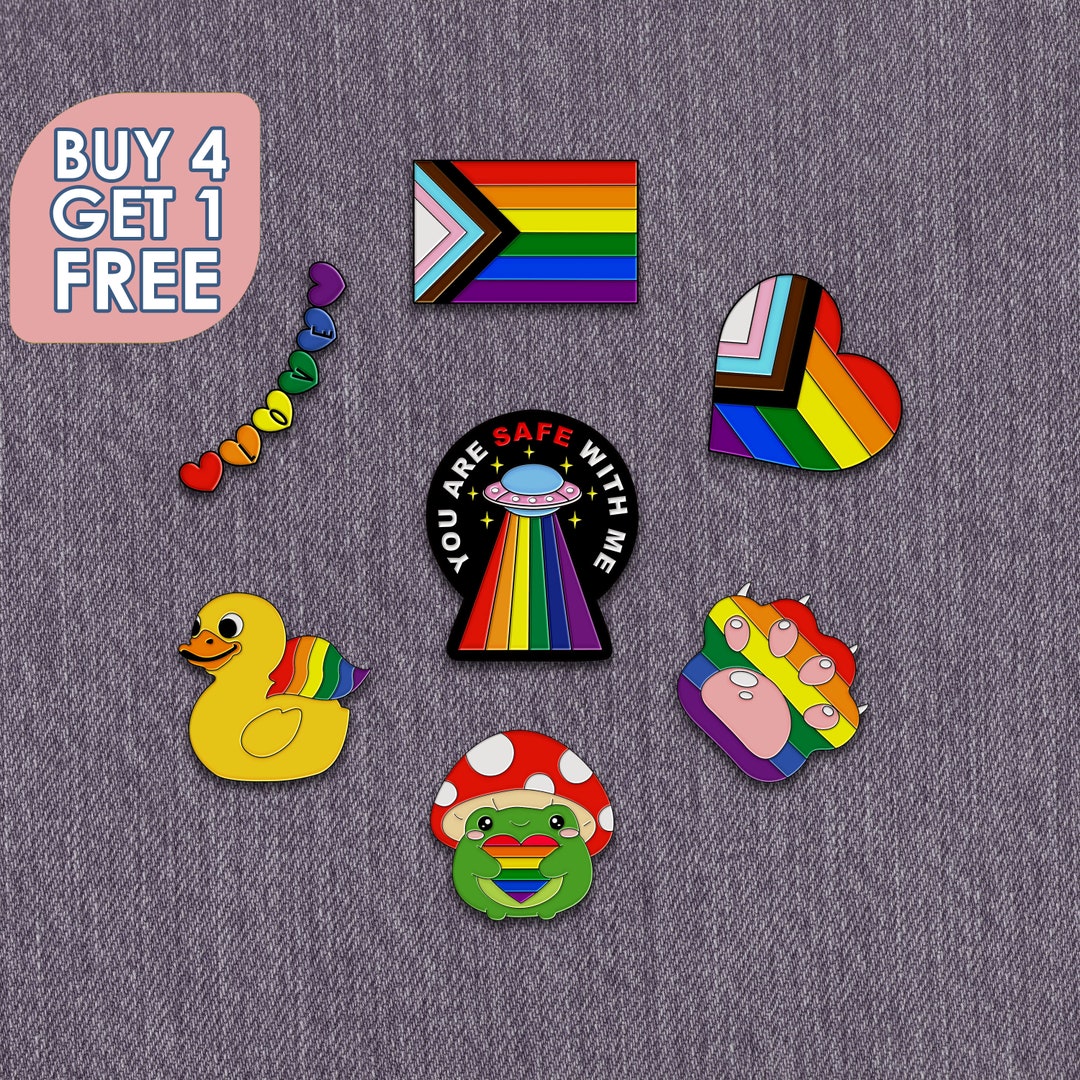 Lgbt Cats Enamel Pin Kawaii Pin Set Duck Lovers Gift Flag Enamel Pin ...