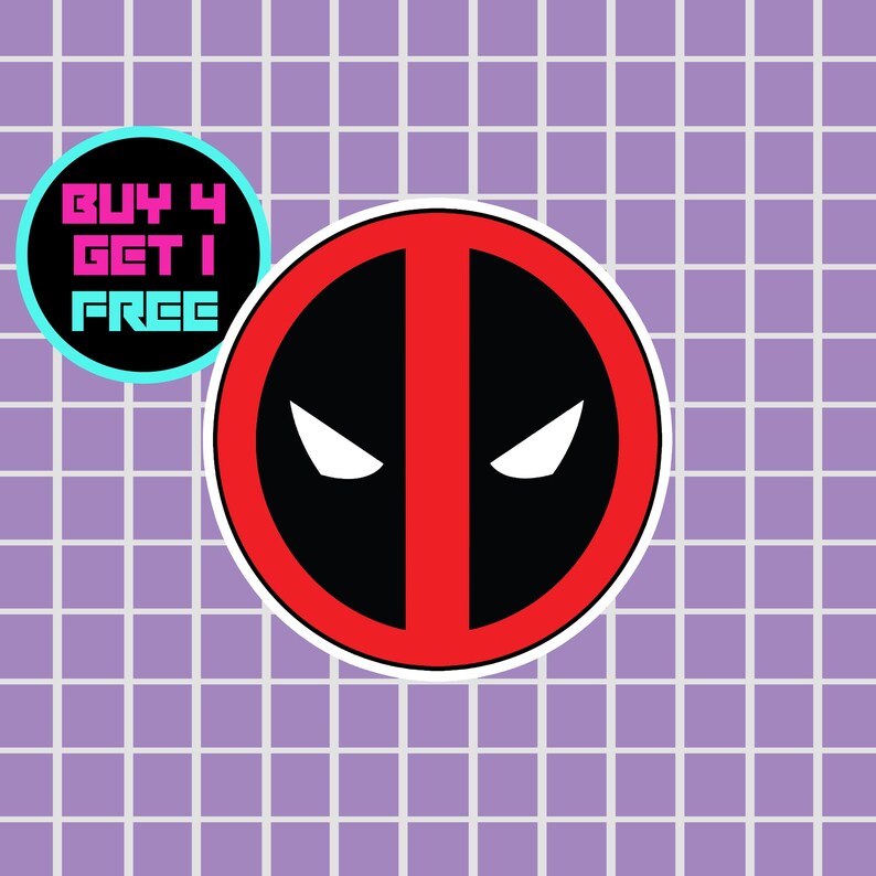 Deadpool Logo Sticker Comic Superhero Stickers Laptop Stickers ...