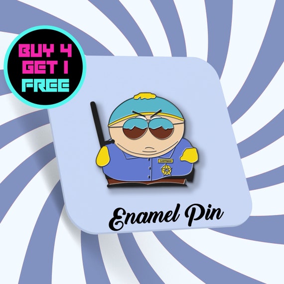 Eric Cartman Cop Enamel Pin South Park Funny Enamel Pins Anime | Etsy
