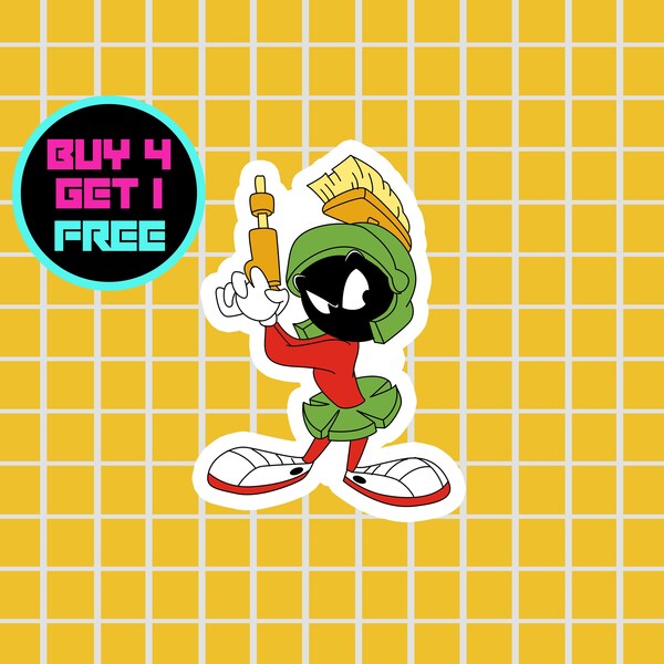 Marvin the Martian Sticker - Etsy