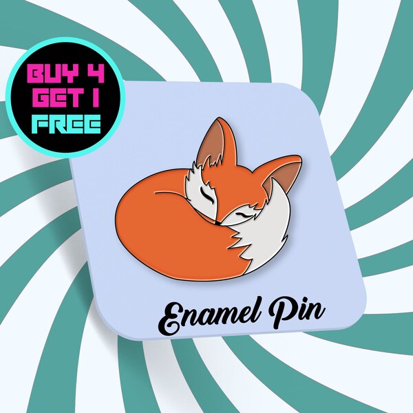 Fox Enamel Pin - Etsy