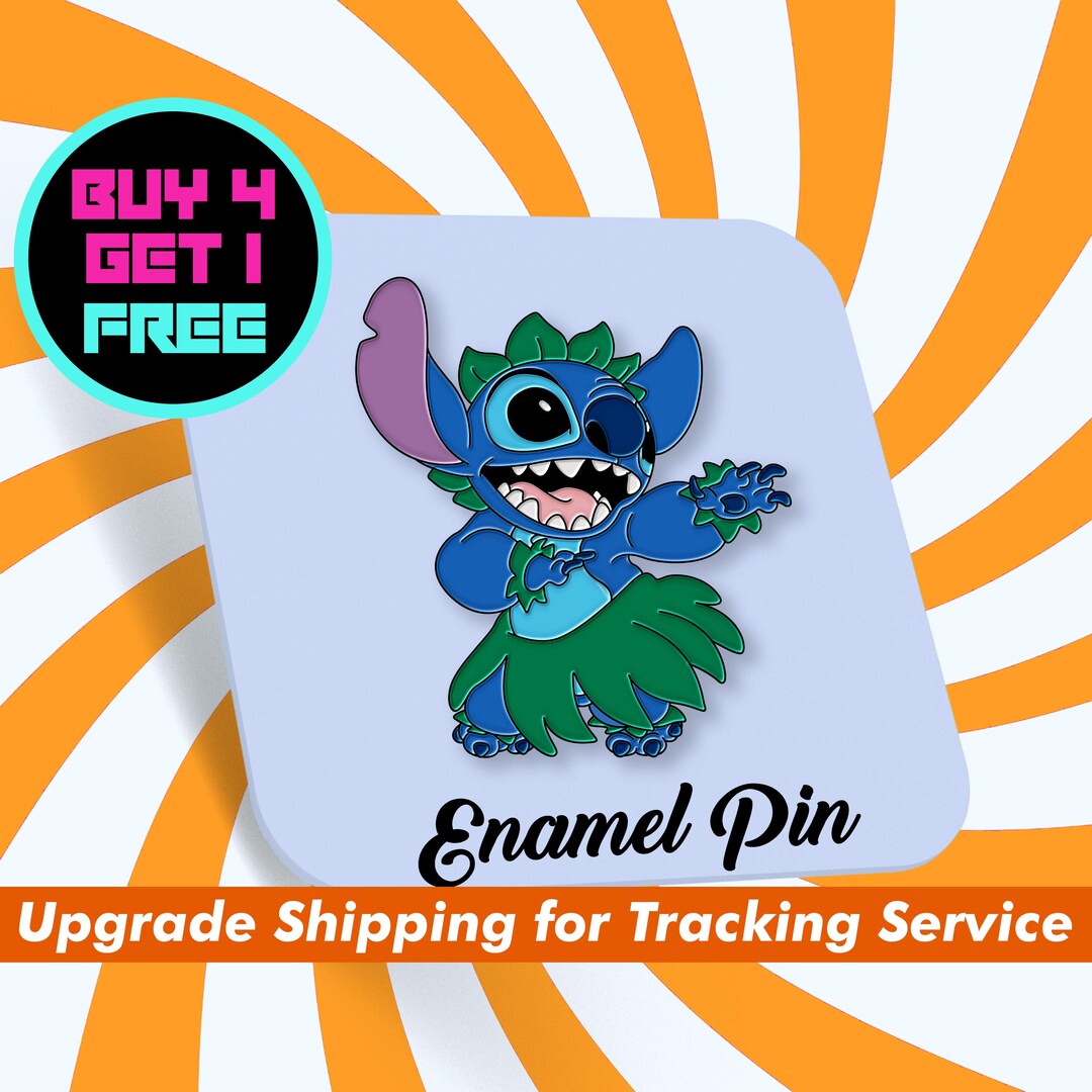 Hula Stitch Enamel Pin Hawaii Ohana Enamel Pins Funny Pin Etsy