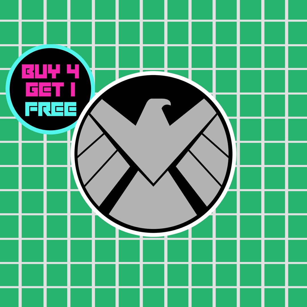 Shield Logo Sticker Avengers Comic Stickers Laptop Stickers - Etsy