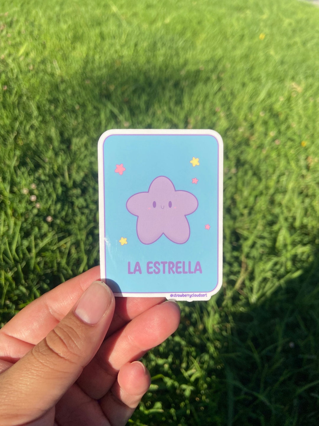 Cute La Estrella Loteria Sticker - Pastel Star Loteria Vinyl Sticker - Etsy