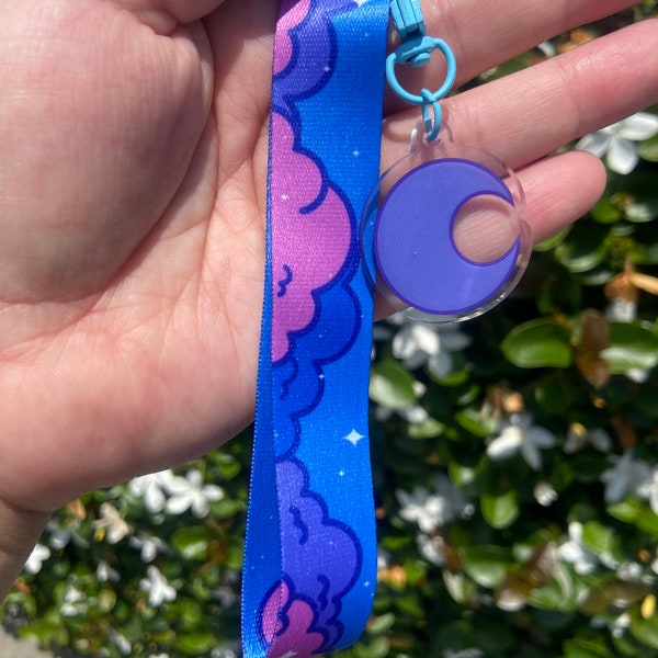 Moon Keychain - Etsy