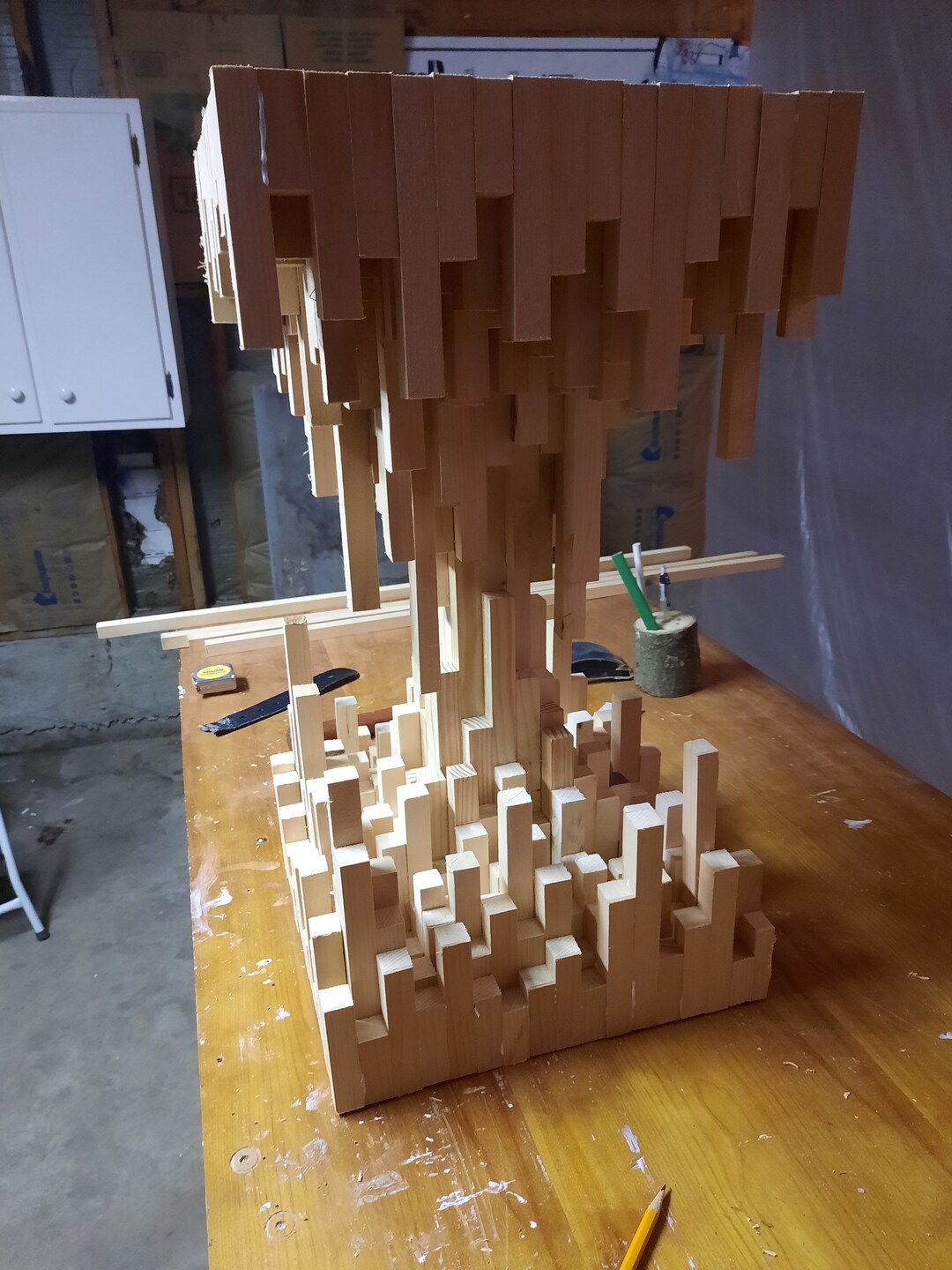 Pixelated End Table - Etsy