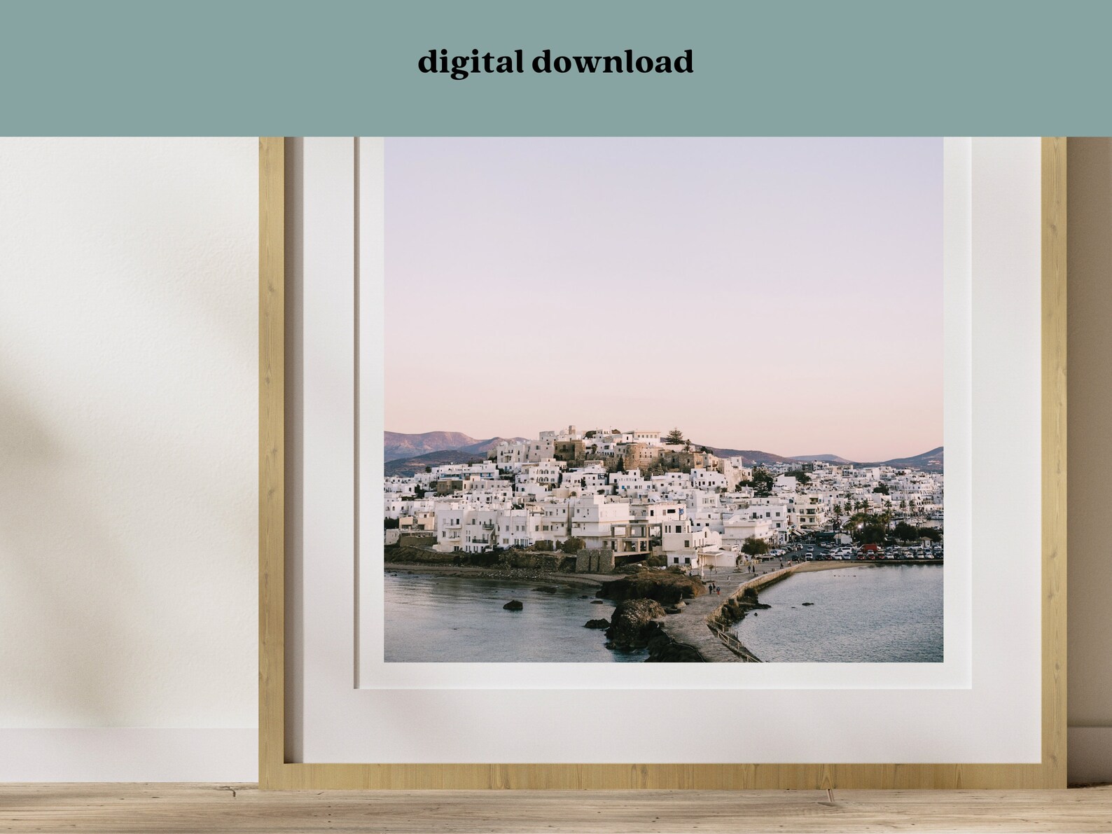 Naxos Greece Art Print Digital Download DIY Colorful Greek Wall Art ...