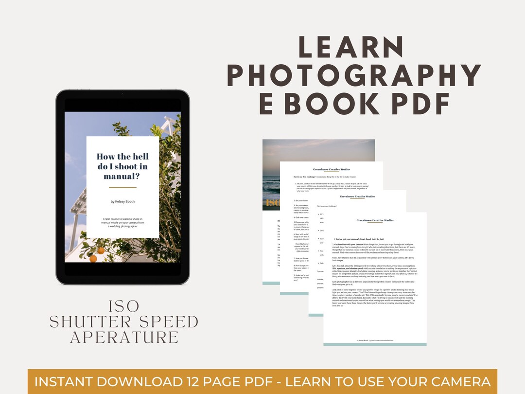 Beginner Photography Course Pdf Dslr Camera Setting Basics Class Ebook
