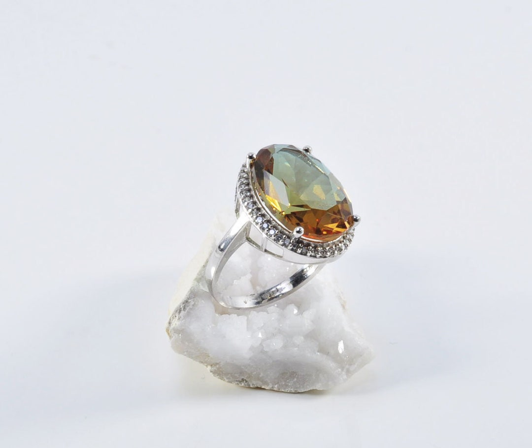 Handmade Color Changing Sultanite Silver Ring, Handcrafted Sultanite ...