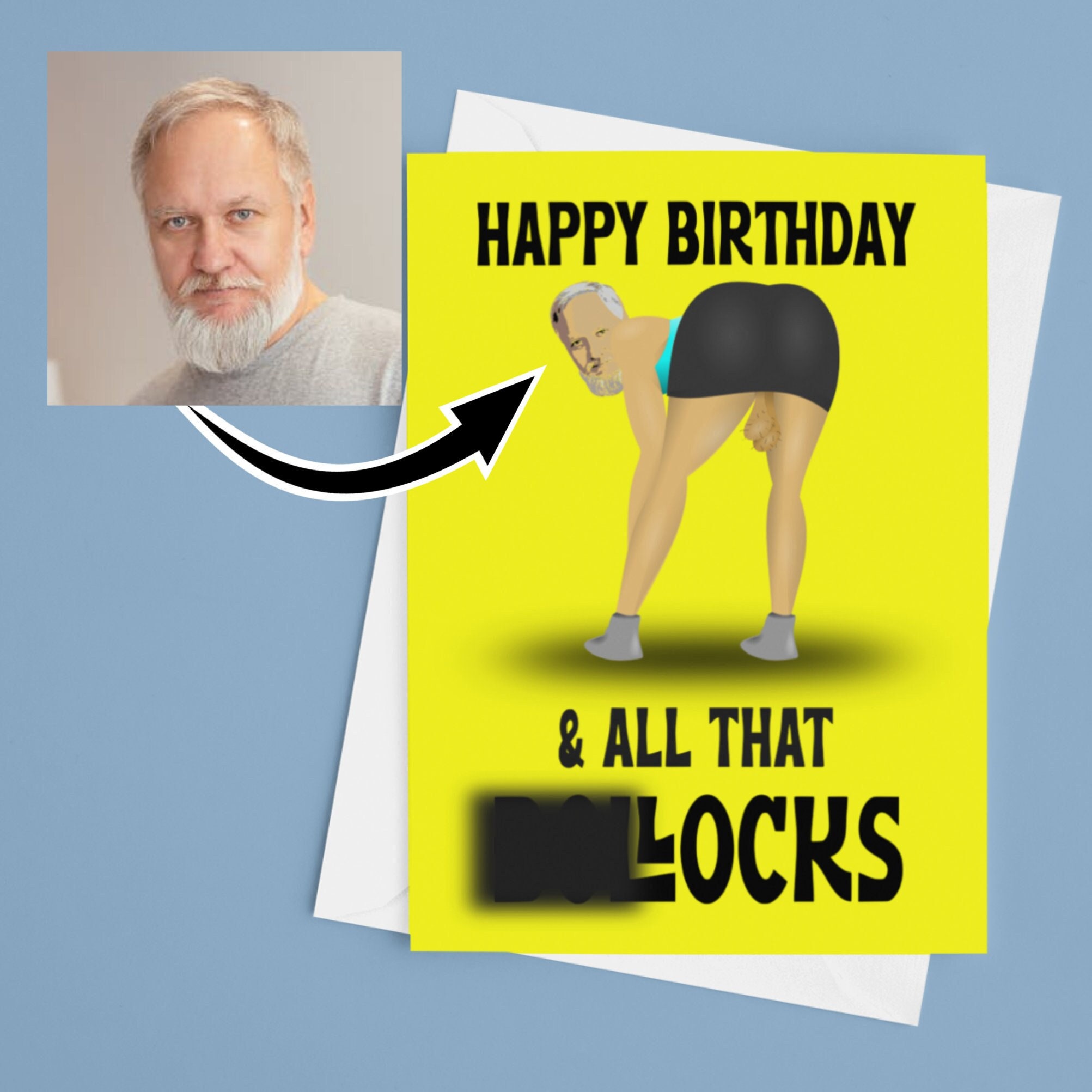 Funny Rude Hanging Testicles Card Father's Day Birthday Any Occasion ...