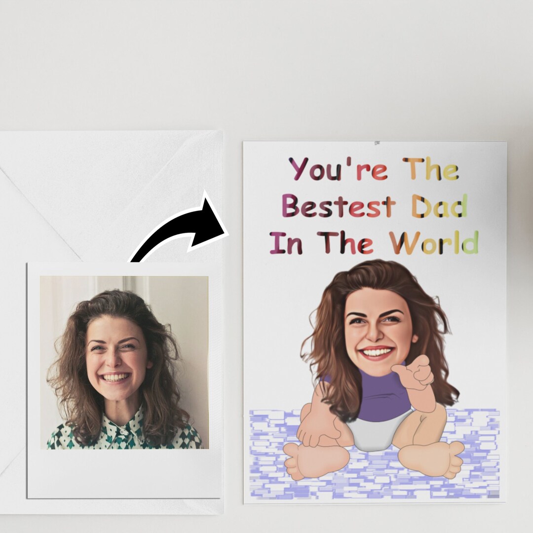 Custom Photo Baby Body Card Any Text Any Image Personalised Greeting ...