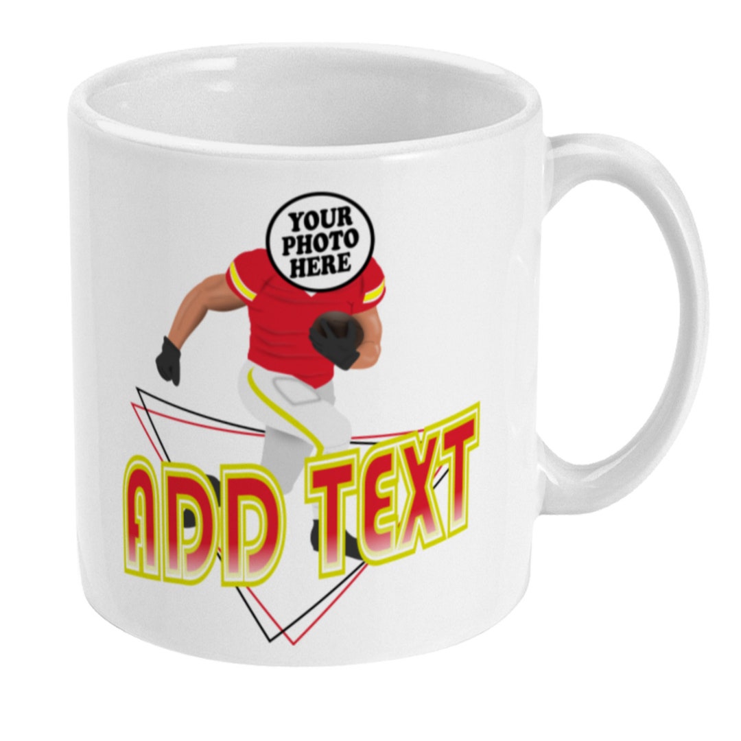 Custom Photo Face Football | Super Bowl-inspired Mug - Personalized ...