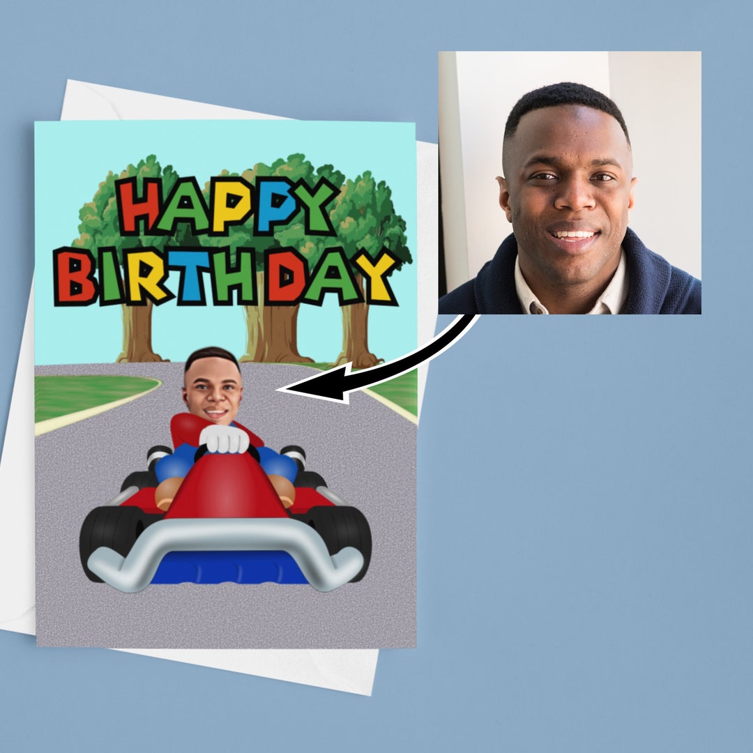 Computer Game Character Card Your Photo Birthday Father's Day Any ...
