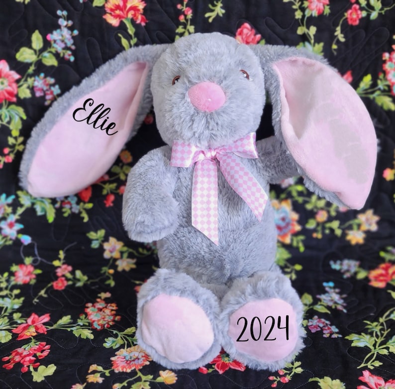 Customized Easter Bunny, Babies 1st Easter Bunny, Customized Rabbit ...