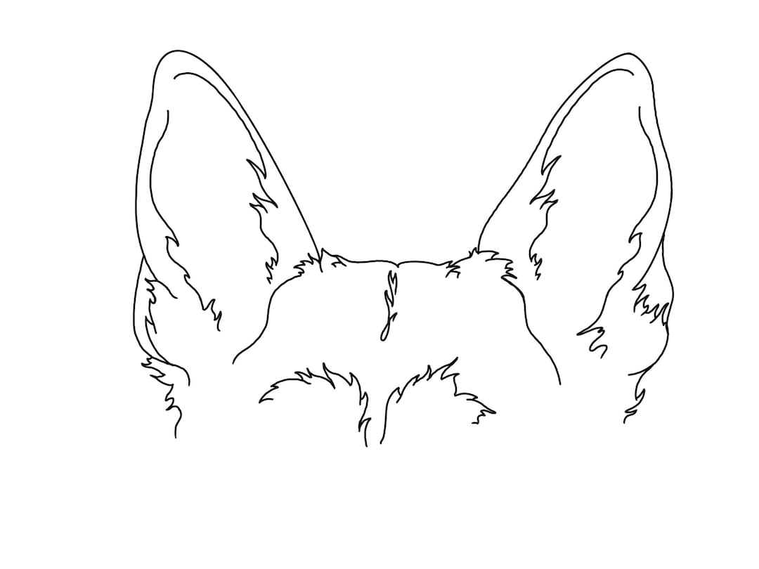 German Shepard Ears SVG. File / Dog Ears / German Shepard Merch / Pet ...