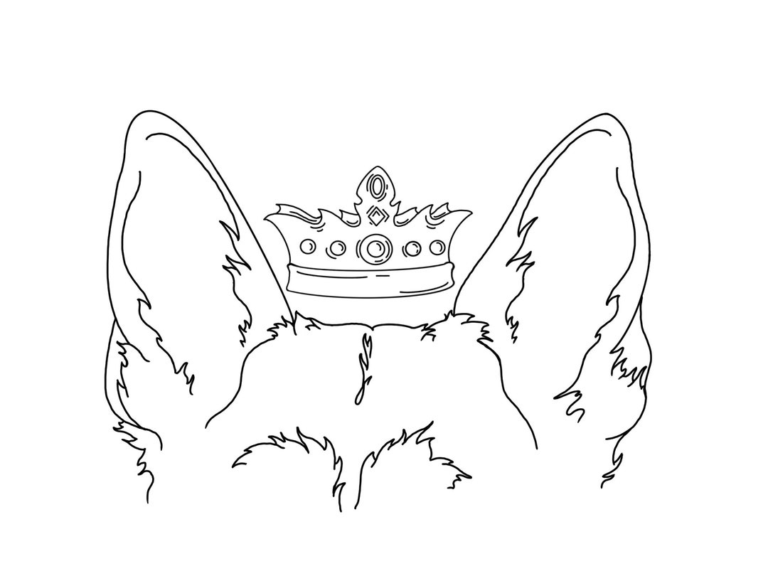 Queen German Shepard Ears SVG. File / Dog Ears / Royal Dog / German ...
