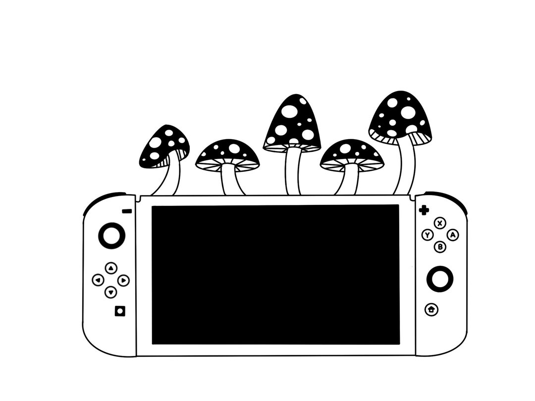 Mushroom Game Console SVG. / Cozy Gaming / Gamer Svg / Handheld Console ...