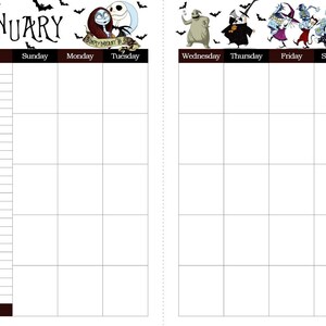 Nightmare Before Christmas Planner, Printable Planner Bundle, Weekly ...