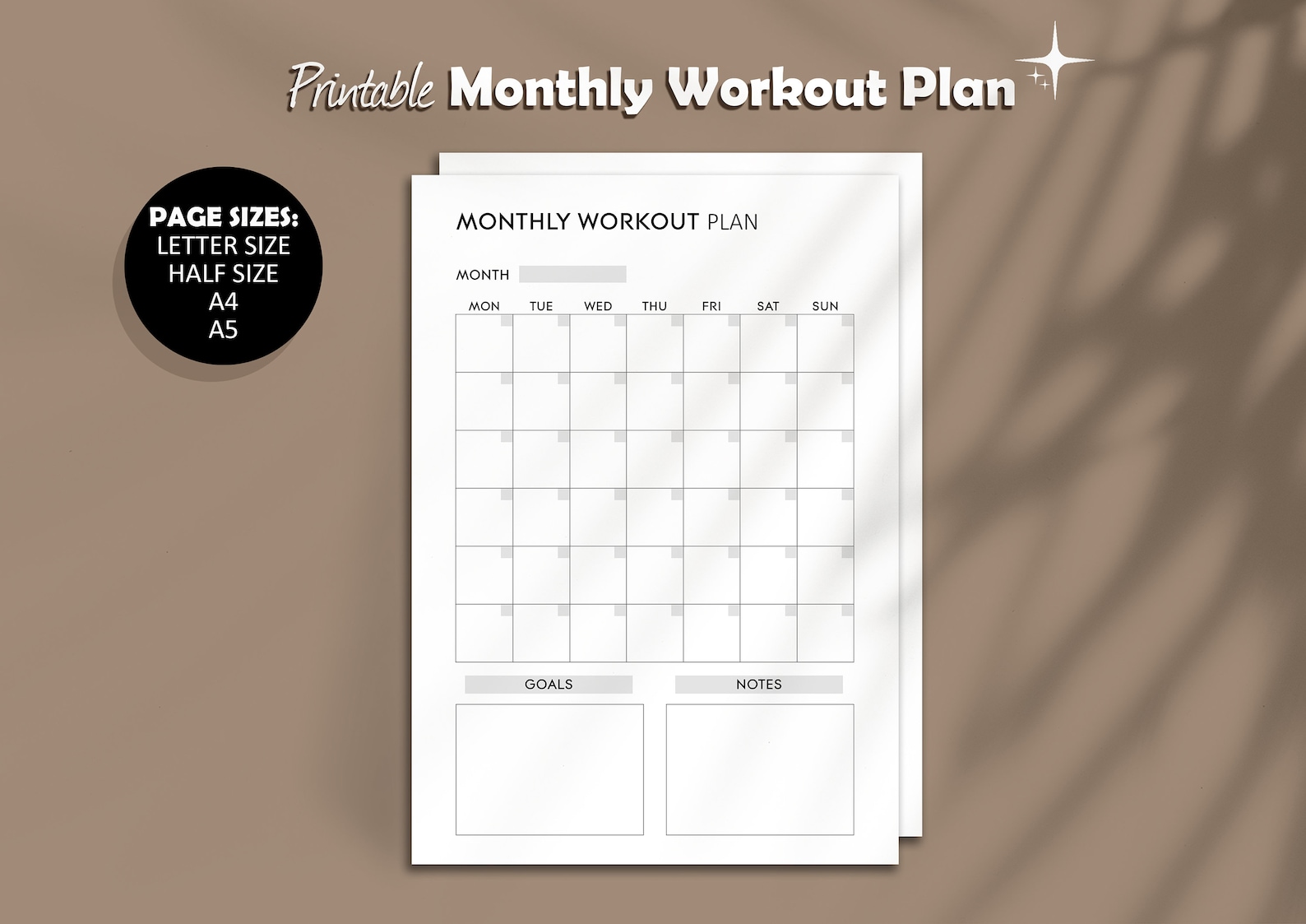 Workout Tracker Printable Daily Exercise Planner Weekly - Etsy