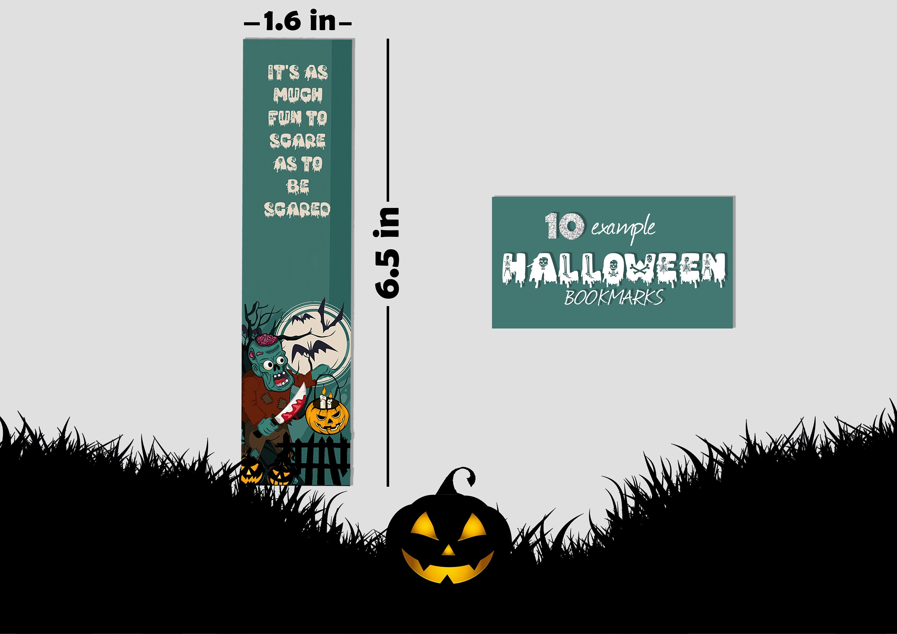 Halloween, Printable Bookmarks, Trick or Treat, Digital Bookmark ...